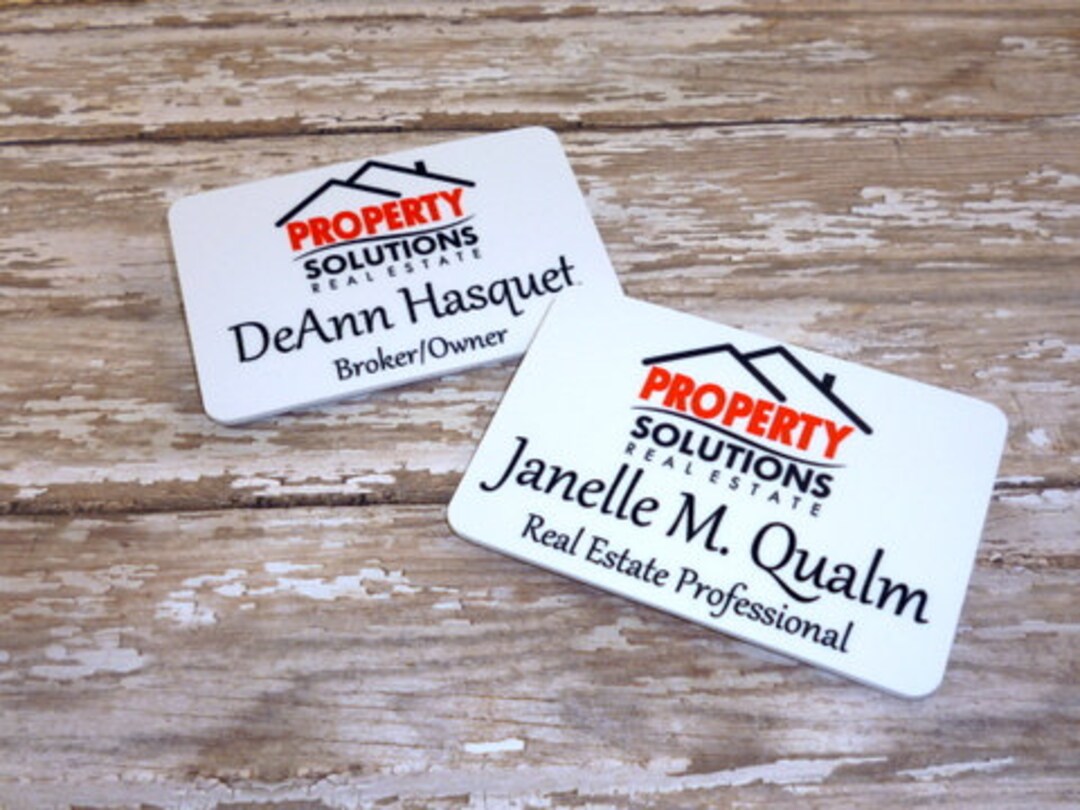 Real Estate - Business Logo Name Badge, Name Tag, Office Name Badge ...
