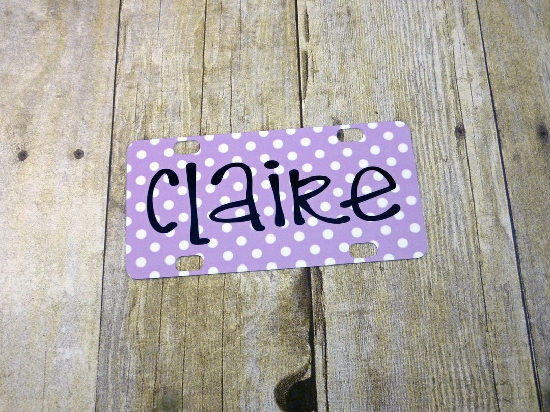 Personalized License Plate Kids Bicycle Toy Car | Custom Name Mini ...