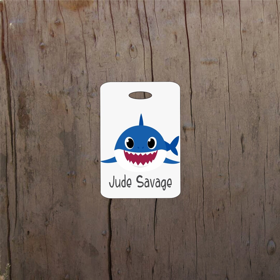 Personalized Baby Shark Tag Travel Luggage Backpack Travel School Kids ...