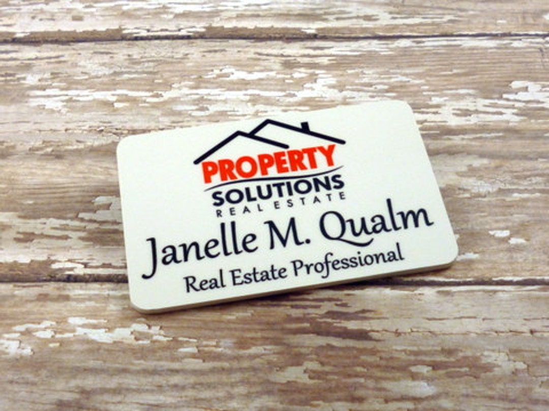 Custom Logo Name Badge ID Tag | Personalized Magnetic Name Tag ...