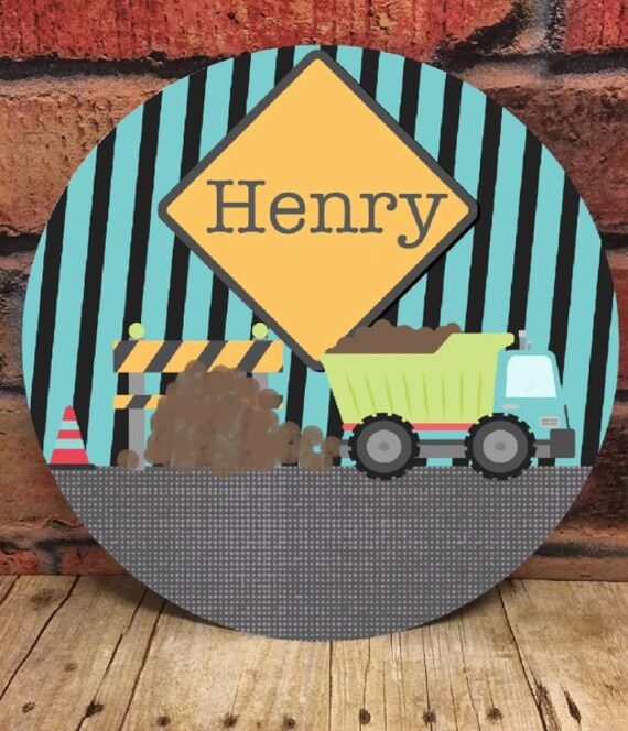 Kids Construction Room Sign Bedroom Sign Personalized | Etsy