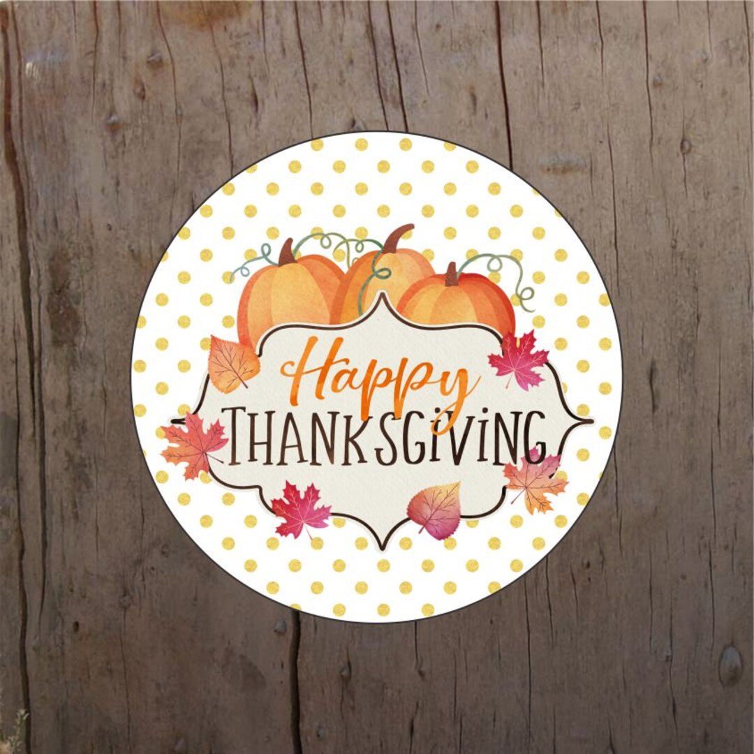 Round Happy Thanksgiving Wreath Sign, Wreath Attachment, Door Decor ...