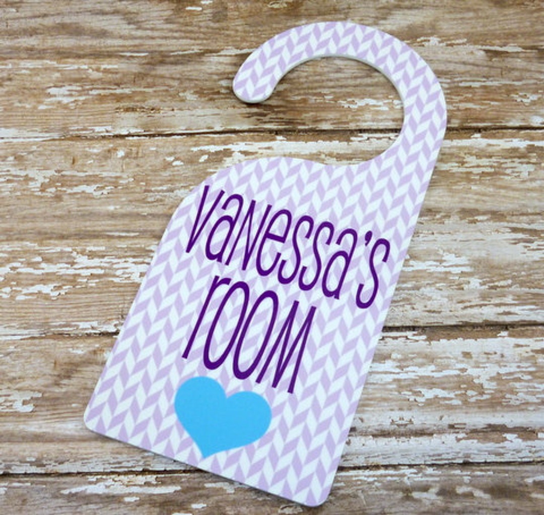 Personalized Kids Room Sign Keep Out Privacy Gift New Hanging Home Door ...