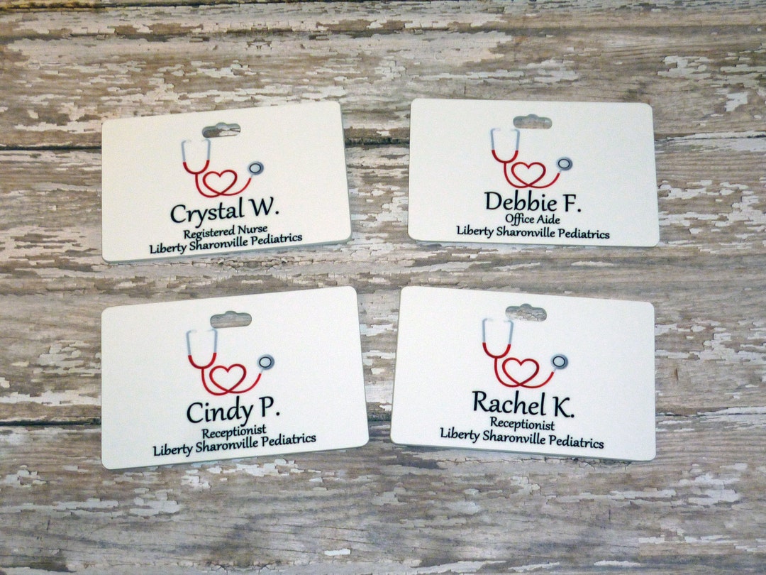 Lanyard (vertical or Horizontal) Name Badge, Name Tag, Office Name ...