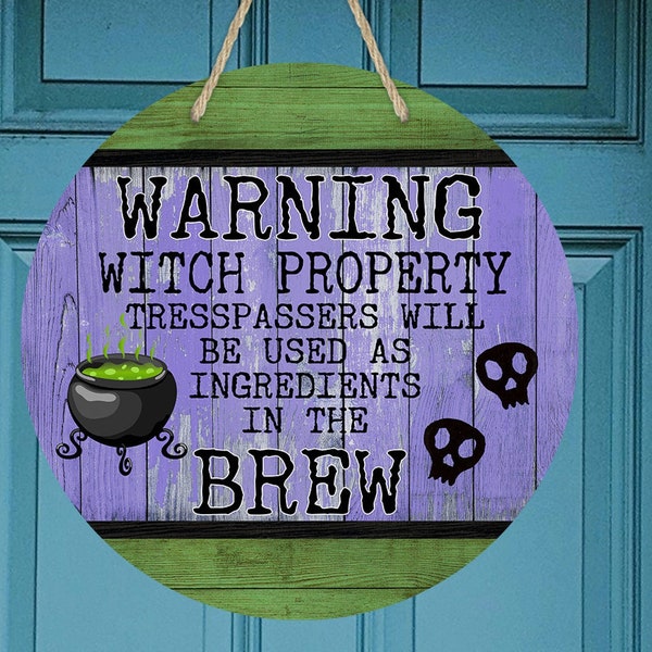 Witch Warning Sign - Etsy