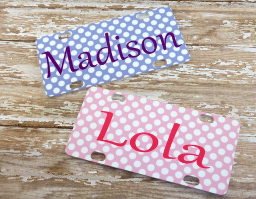 Any Color (you Choose) Polka Dot or Chevron Custom Personalized Mini ...