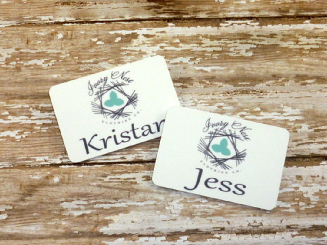 Business Logo Name Badge Name Tag Office Name Badgevery - Etsy