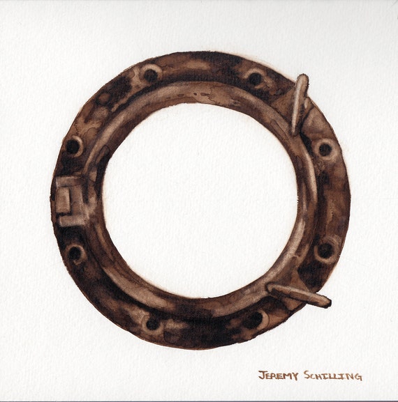 Port Hole Port Hole Print Ship Painting Watercolor | Etsy