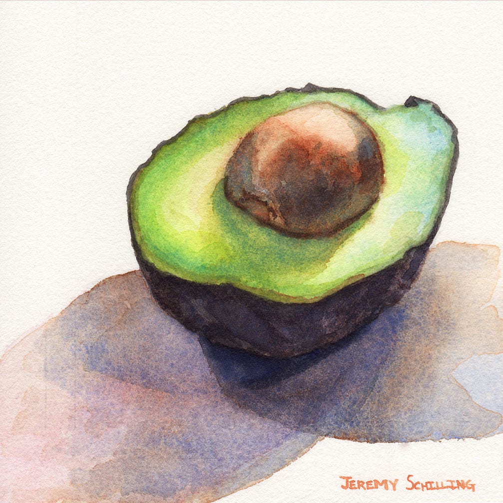 Avocado Watercolor