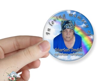 In Loving Memory Custom Memorial Button Pinback Button - Etsy