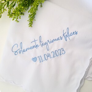 Spanish Mother of Bride Gift, Spanish Wedding Handkerchief, Bride Gift ...