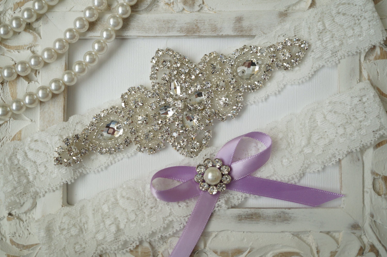Wedding Garter Set, Bridal Garter Set, Vintage Wedding, Ivory Lace ...