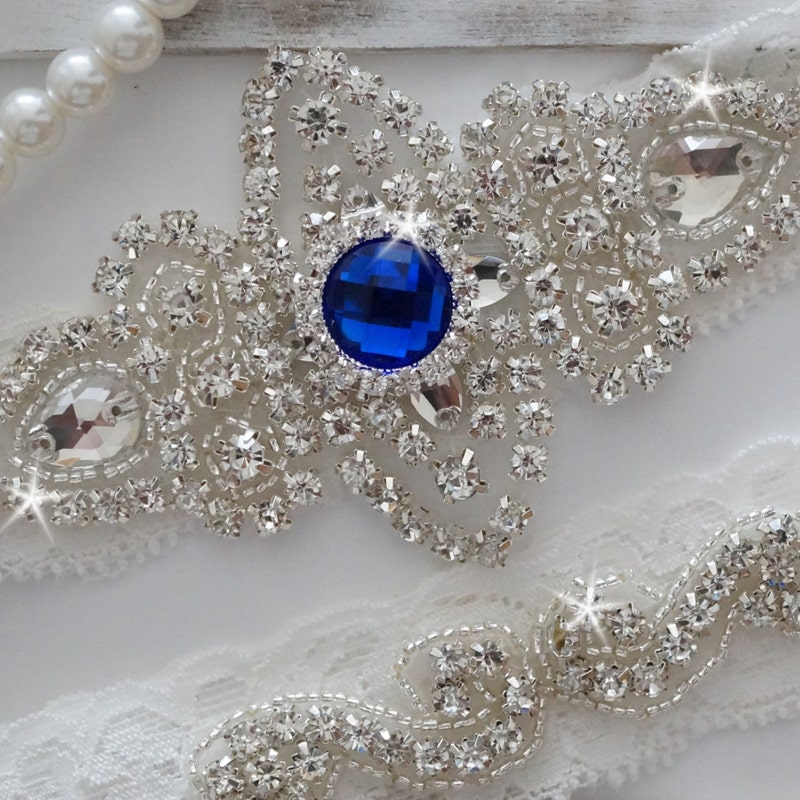 Royal Blue Wedding Garter Set - Etsy