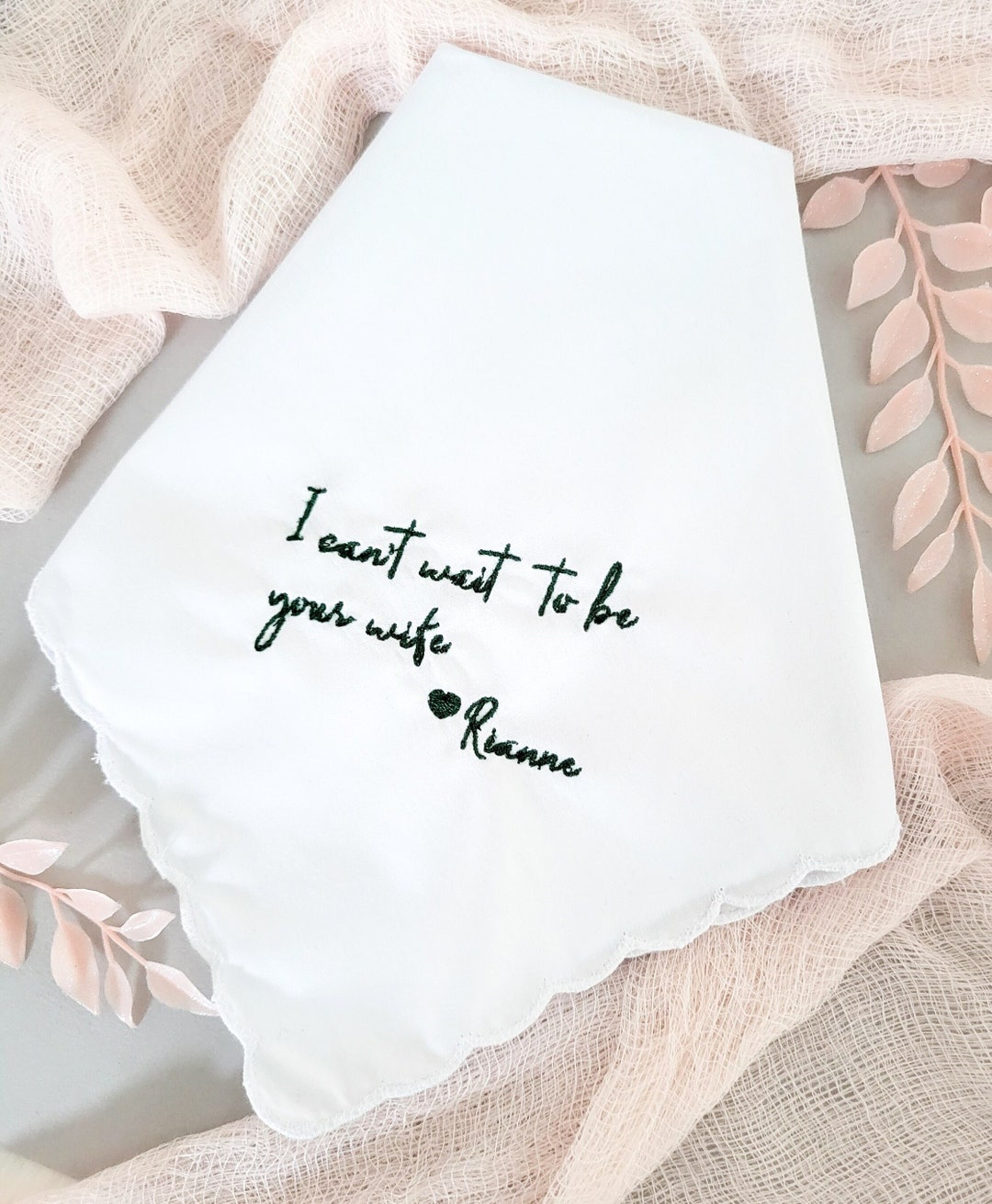 Embroidered Handkerchief for Groom. Wedding Day Gift. Groom Gift From ...