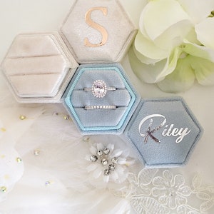 Engagement Ring Box |custom Double Wedding Ring Box |proposal Ring ...