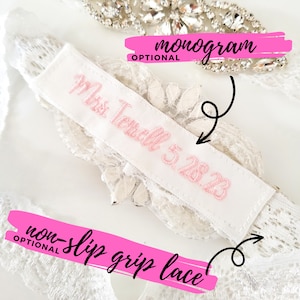 Bridal Wedding Stretch Lace Garter Set, Non Slip Bride Garter ...