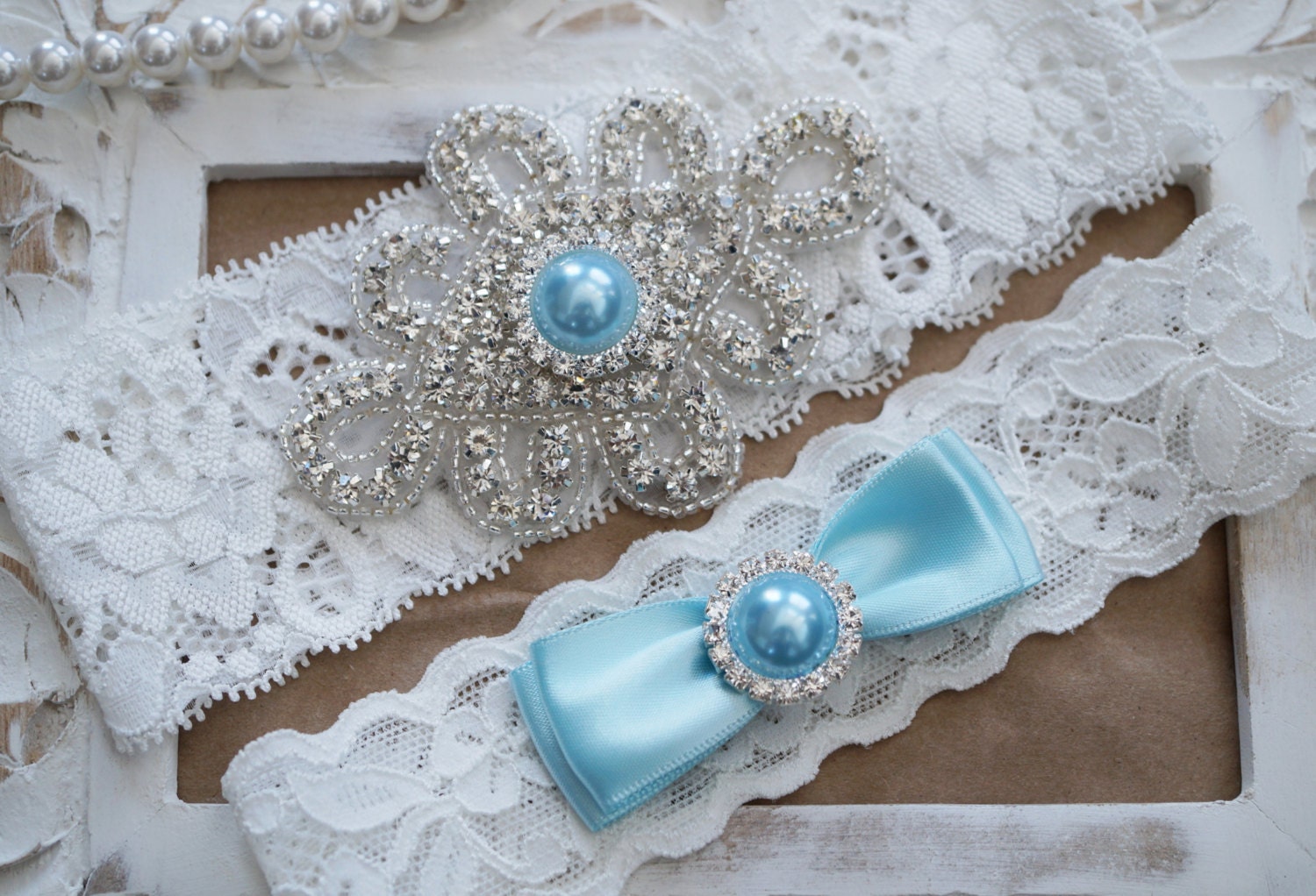 Wedding Garter Set, Bridal Garter Set, Vintage Wedding, Ivory Lace ...