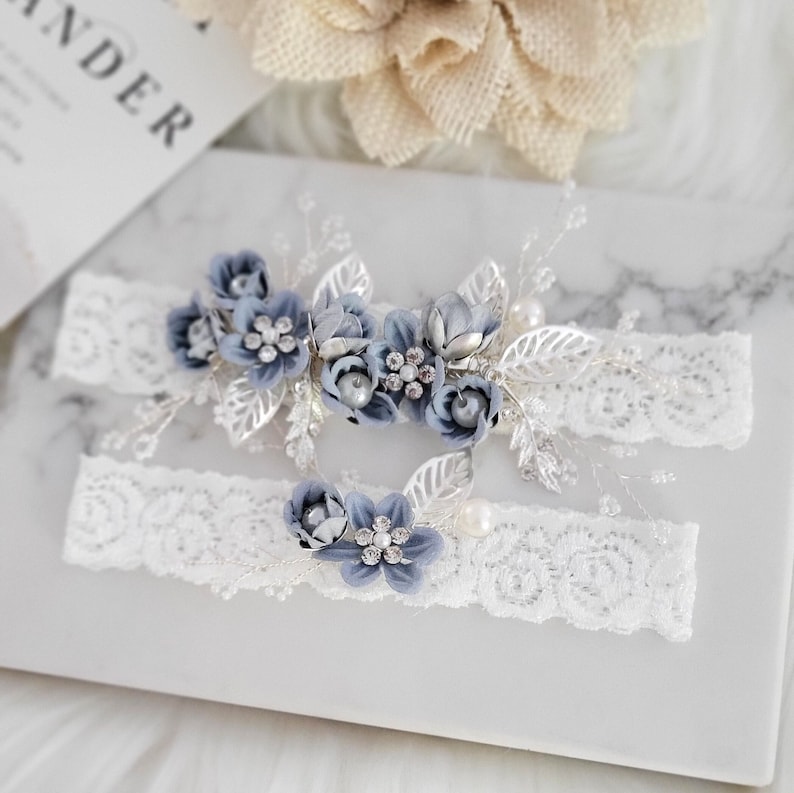 Wedding Garter. Gift for Bride. Personalized Non Slip Lace Bridal ...