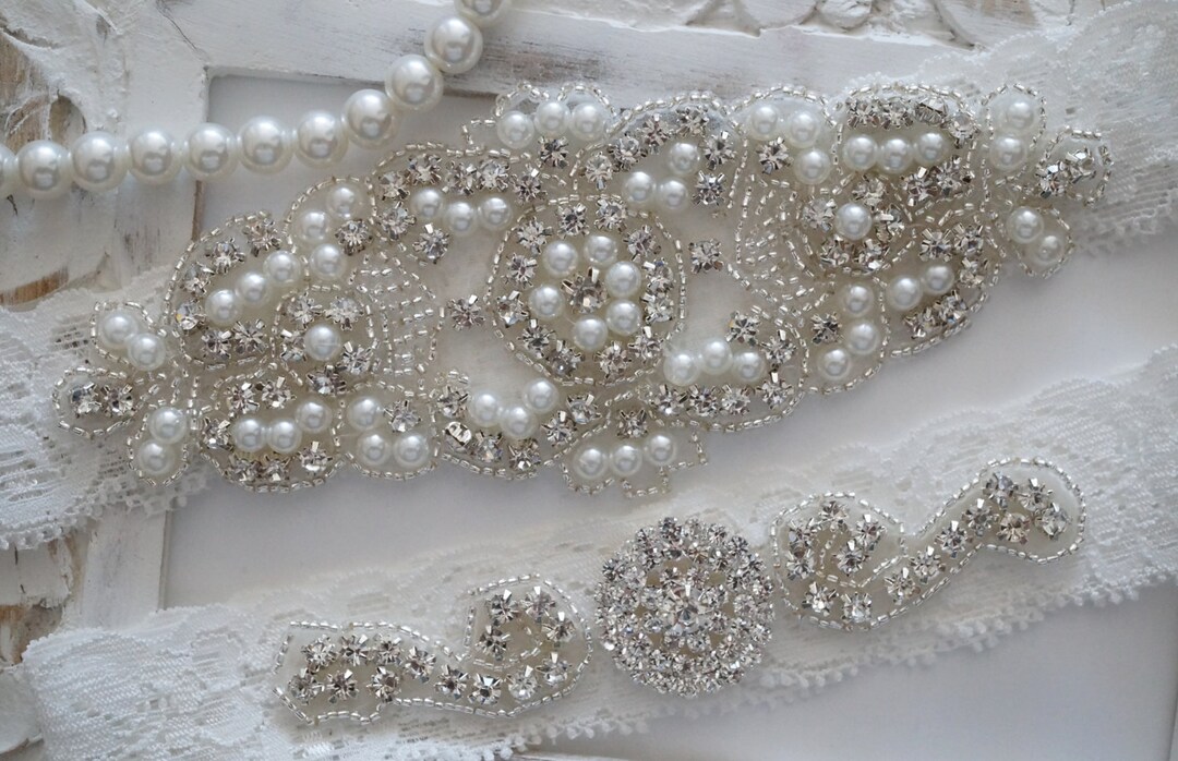 Wedding Garter Set, Bridal Garter Set, Vintage Wedding, Lace Garter ...