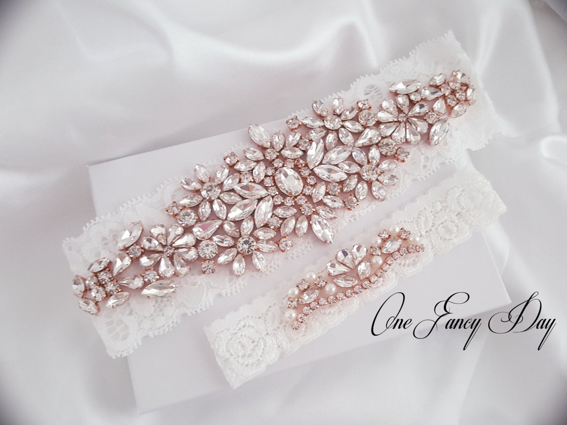 Wedding Garter Set Bridal Garter Set Lace Garter Set Silver - Etsy