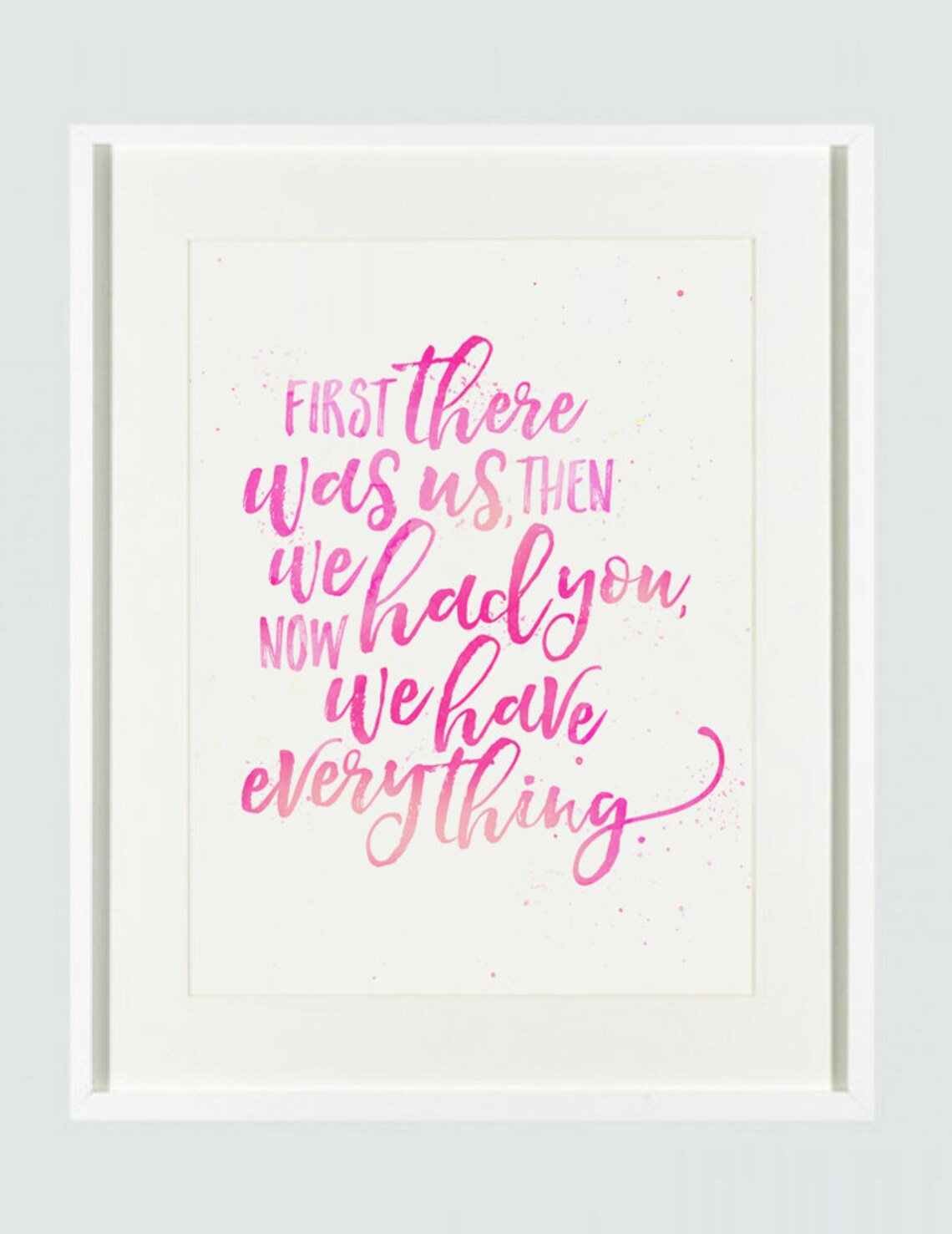 Hand Lettering Quote, Nursery Print, Pink, Watercolour. - Etsy