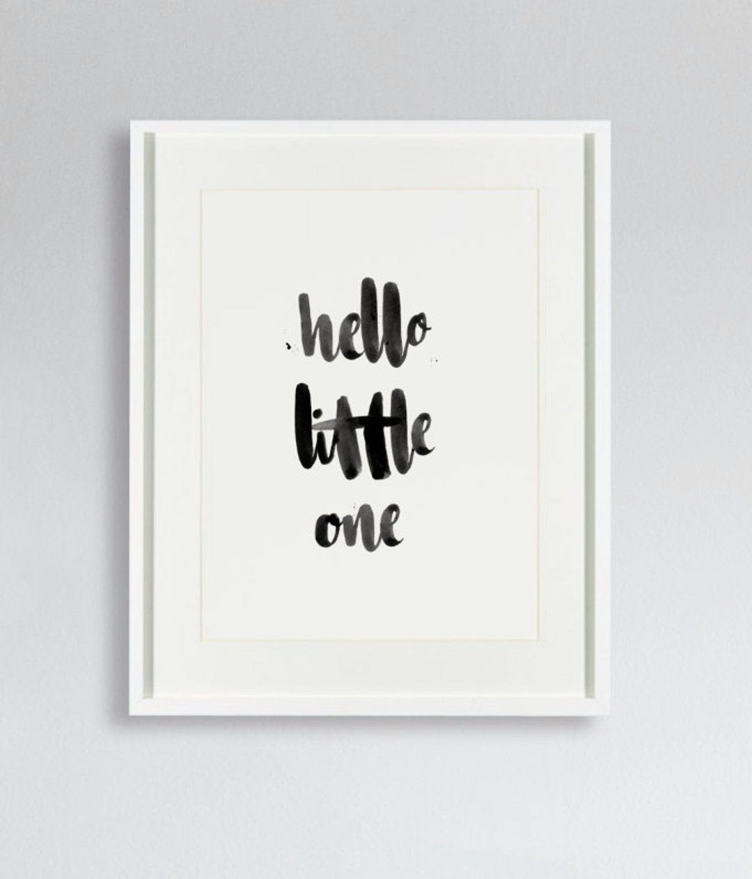 Hand Lettered Baby's Nursery Wall Art, hello Little One Print. - Etsy