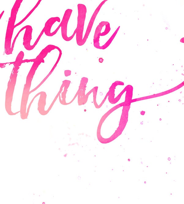 Hand Lettering Quote, Nursery Print, Pink, Watercolour. - Etsy