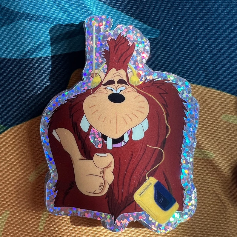 Goofy Movie Sasquatch Wearing A Walkman Glitter Vinyl Sticker by Kylee ...