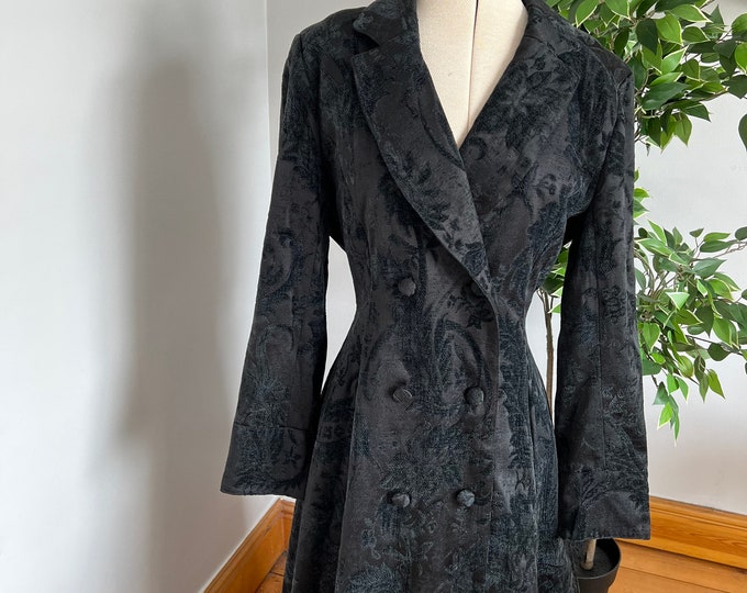 Vintage Brocade Coat, Riding Coat, Victorian, Gothic, Fit and Flare - Etsy