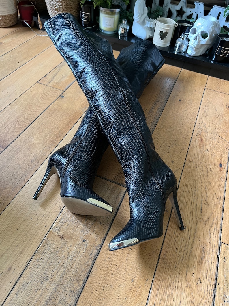 Thigh High Boots Fetish Wear Dominatrix Cosplay Mistress - Etsy