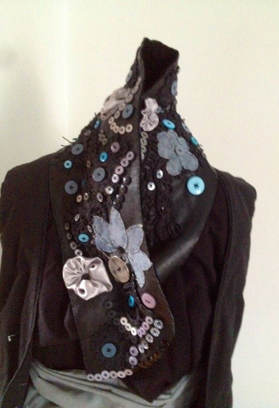 Leather Neck Wrap, Stole/scarf Steampunk, Gothic, Leather Statement ...