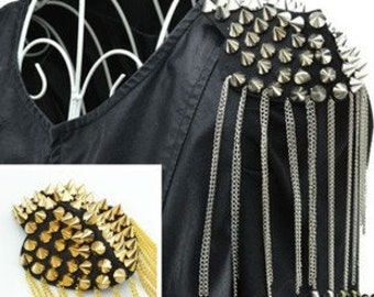 Spiked shoulder pads | Etsy