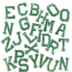 Sequins Letters or Numbers Embroidered Letters Applique Patch Design ...