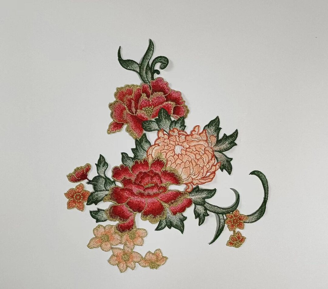 Flower Patch Applique Embroidered Patch T-shirt or Jeans Decoration ...
