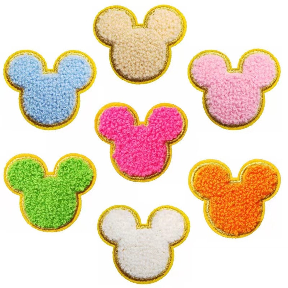 Sticker Colorful Chenille Embroidered Hearts or Stars or - Etsy