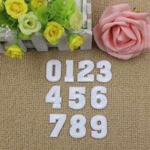 Embroidered Iron on Numbers Applique Patch,iron on Numerals Patch for T ...