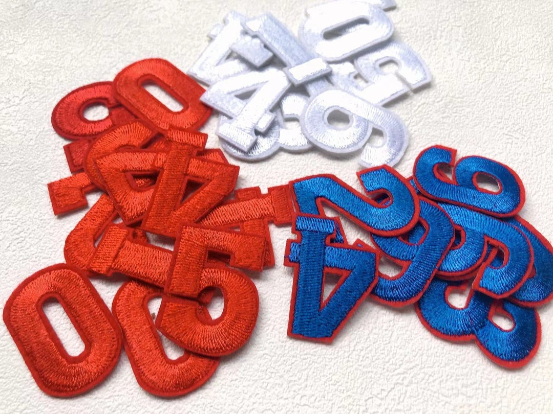 Embroidered Iron on Numbers Applique Patch,iron on Numerals Patch for T ...