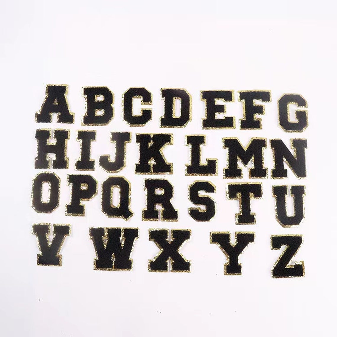 Sticker Colorful Chenille Embroidered Letters Patch Adhesive - Etsy