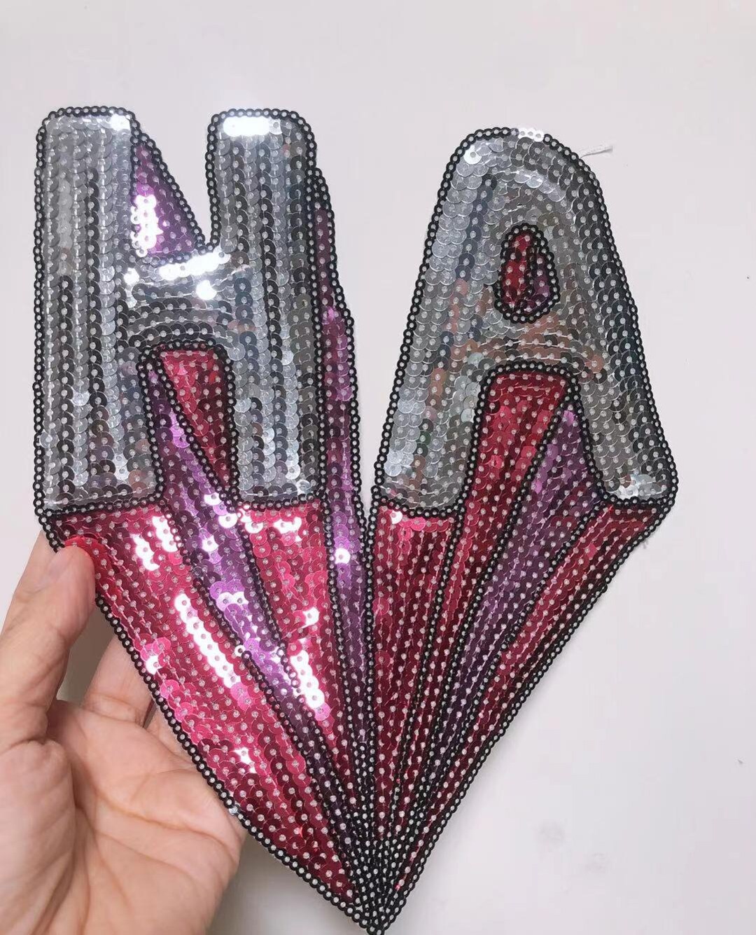 3D HA Letter Sequins Patch Applique Iron on Patch - Etsy