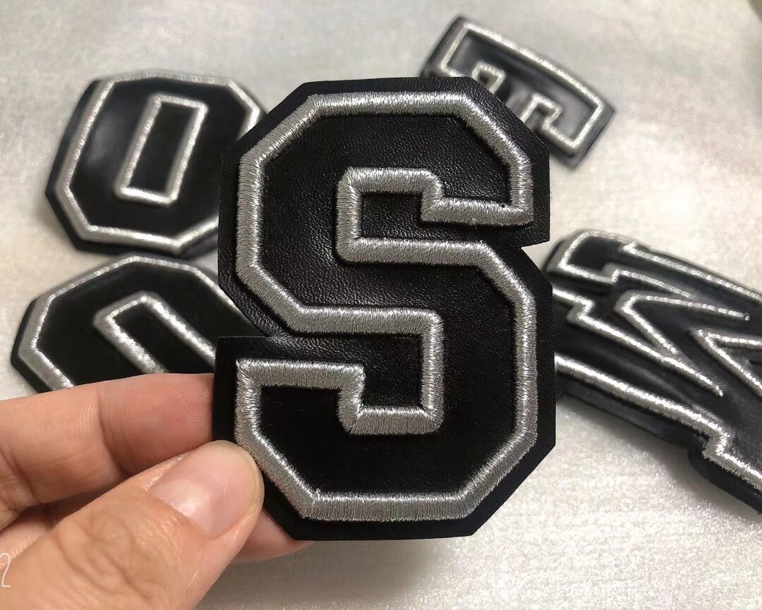 Black Letters Patch Alphabet Embroidered Applique Colorful Letters Sew ...