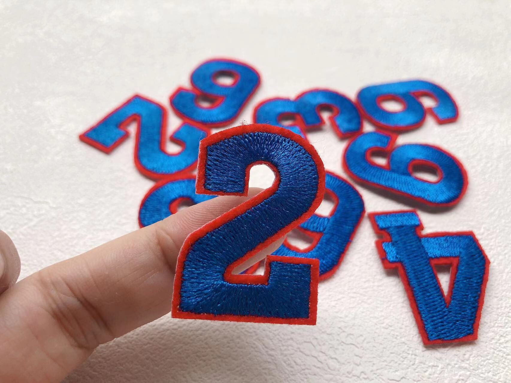 Embroidered Iron on Numbers Applique Patch,iron on Numerals Patch for T ...