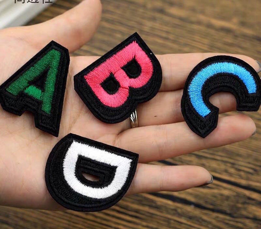Letters Patch Alphabet Embroidered Applique Colorful Letters Iron on ...