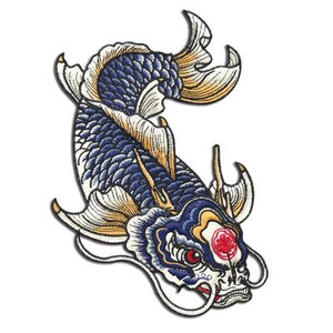 Large Fish Embroidered Applique Patch Clothing Decoration Patch - Etsy