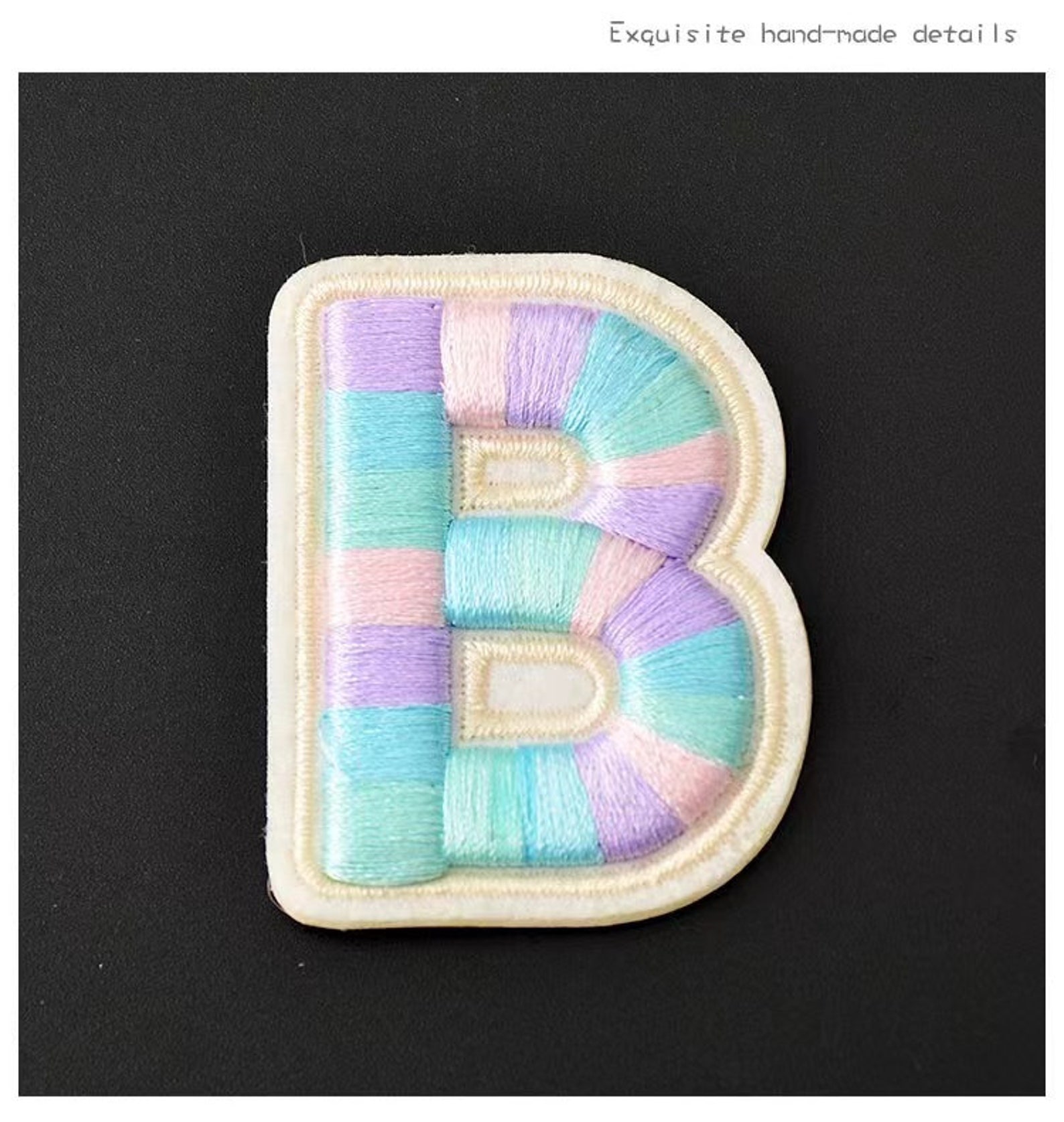Sticker Chenille Embroidered Colorful Patch Adhesive Letter Patches ...