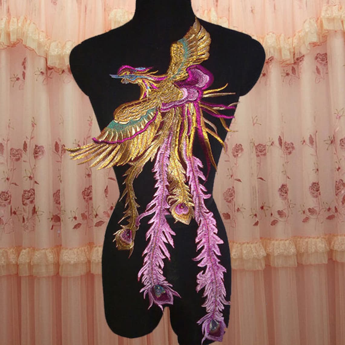 Large Phoenix Embroidered Applique Vintage Decoration Patch - Etsy