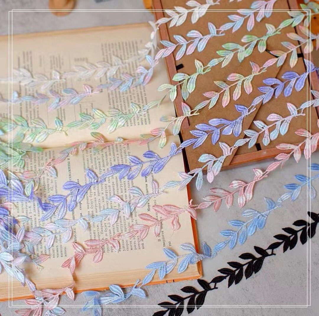 Beautiful Leave White Black Lace Trim for DIY Bridal, Necklace, Sashes ...