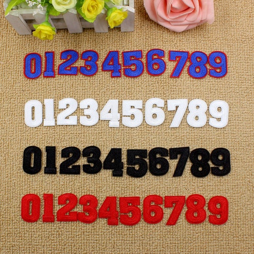 Embroidered Iron on Numbers Applique Patchiron on Numerals - Etsy