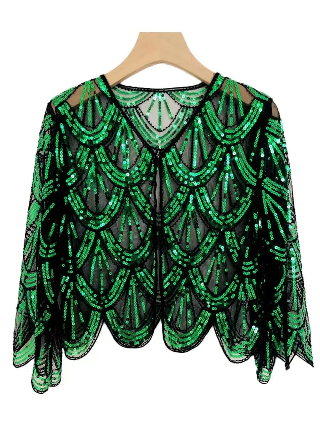 Shawl Cape Beaded Sequin Lace Versatile Dress Decoration Cape ...