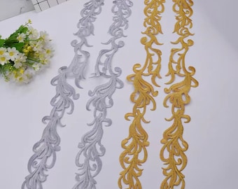 Silver Flower Patch Set Iron on Flower Patch Silver Embroidery - Etsy