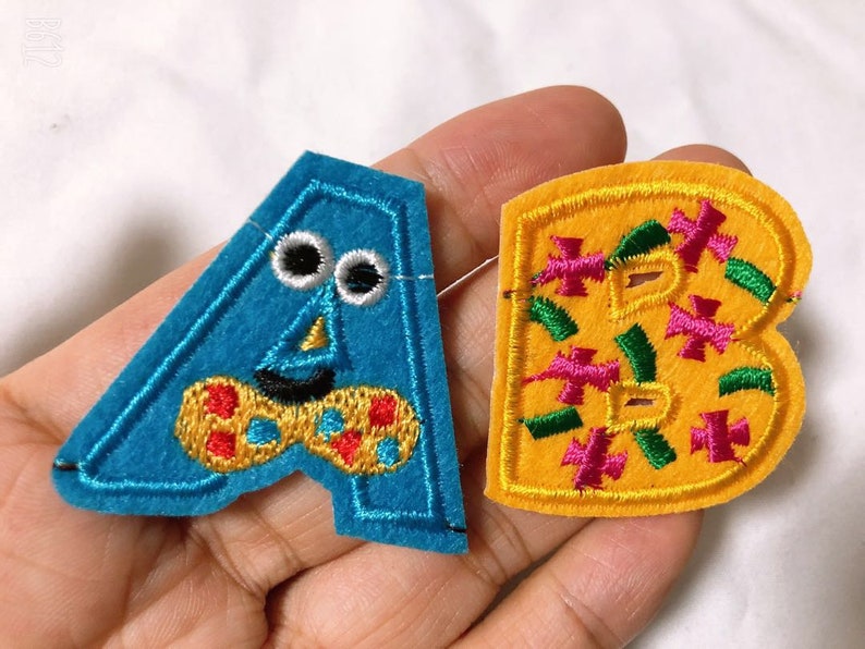 Cute Colorful Letters Embroidered Patch Applique Patch Clothing ...